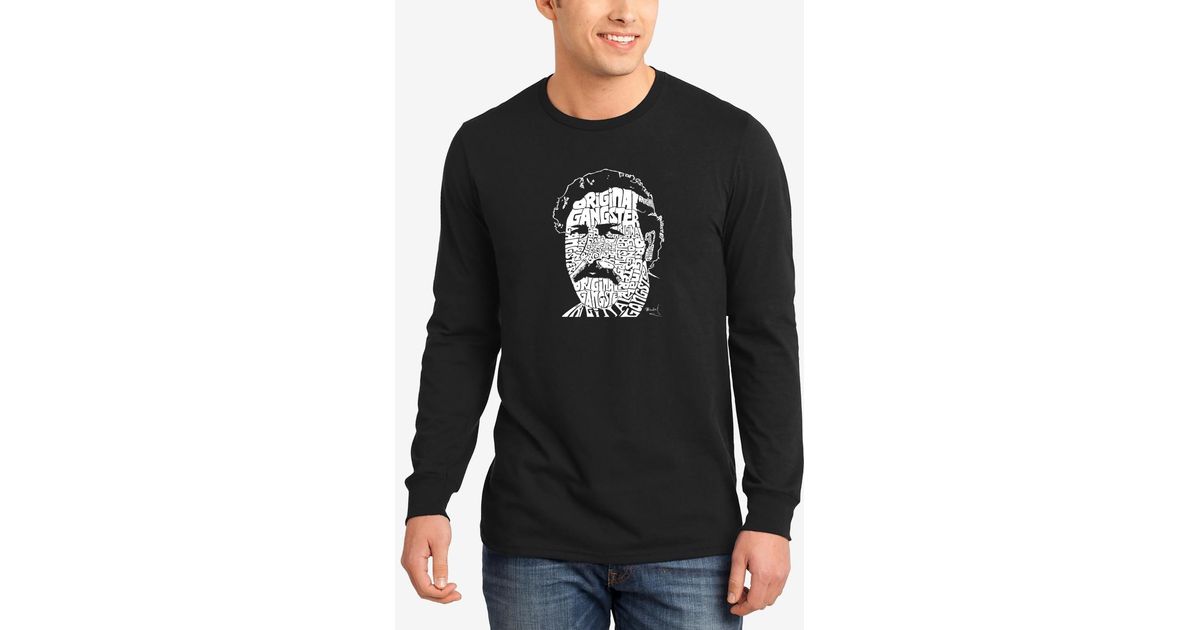 LA Pop Art Word Art Long Sleeve Pablo Escobar T-shirt in Black for Men ...