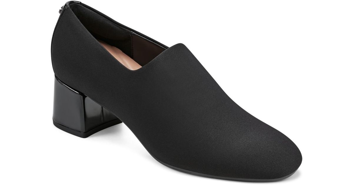 Easy Spirit Denisa Eflex Knit Block Heel Pumps in Black | Lyst