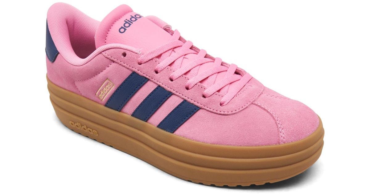 adidas Vl Court Bold Platform Casual Sneakers From Finish Line in Pink ...