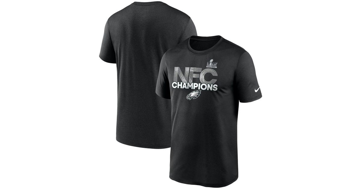 Nike Philadelphia Eagles 2024 Nfc Champions Legend T-shirt in Black for ...
