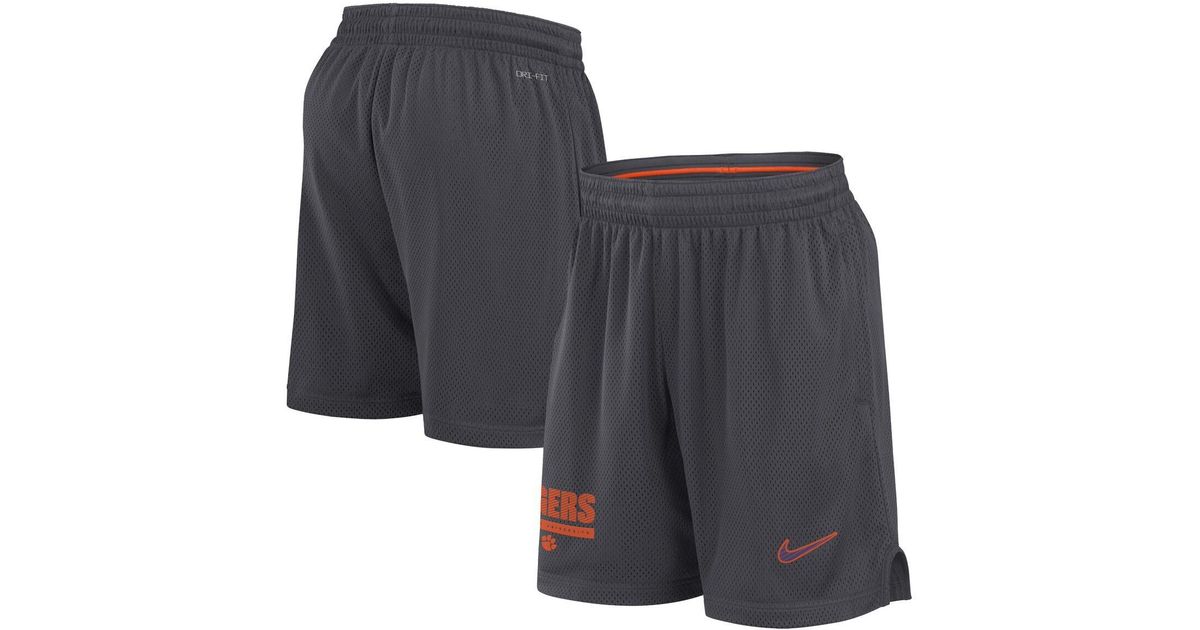 Nike Anthracite Clemson Tigers 2024 Sideline Mesh Shorts in Gray for ...