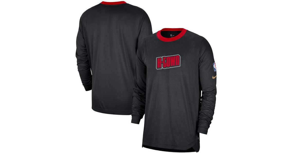 Nike Black/red Houston Rockets 2024/25 City Edition Authentic Pregame ...