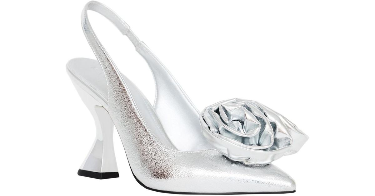 Katy Perry Laterr High Flower Heels in White | Lyst