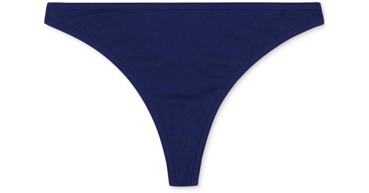 Gap Body Cotton Stretch Thong Underwear Gpw00283 in Blue | Lyst