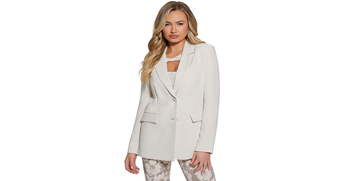 Guess Desiree Blazer in White | Lyst