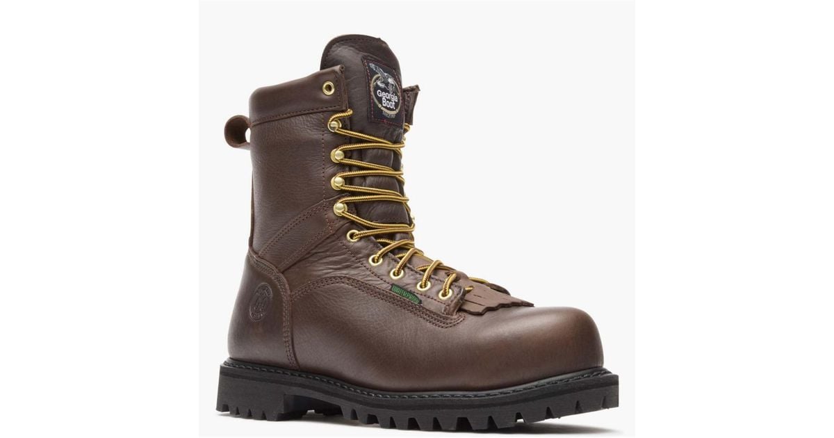 Georgia Boot Lace-to-toe Steel Toe Waterproof Work Boot in Brown for ...
