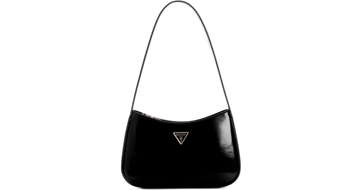 Guess Arnela Small Top Zip Shoulder Bag in Black | Lyst