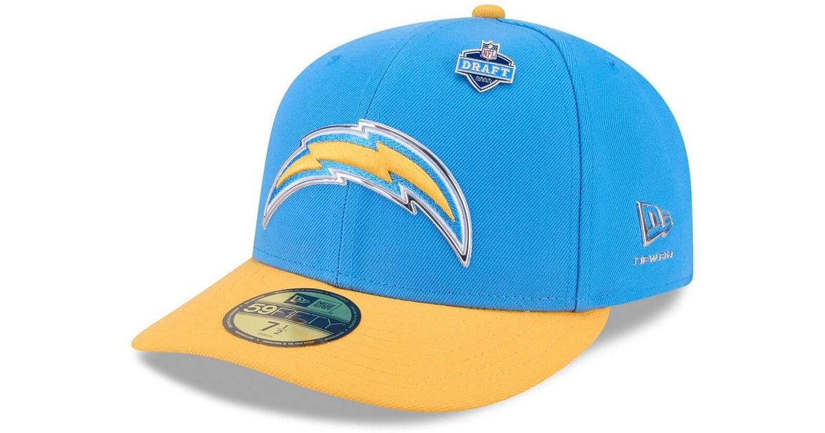 KTZ Powder Blue/gold Los Angeles Chargers 2026 Nfl Draft Pre-curved ...