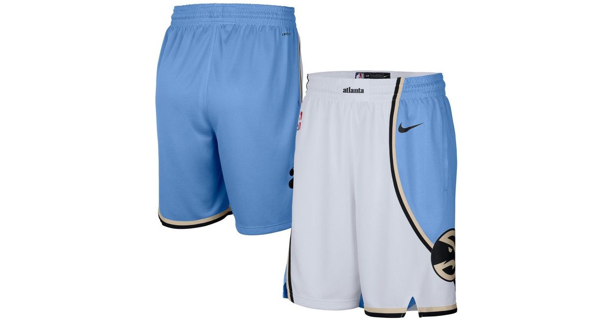 Nike Atlanta Hawks 2024/25 City Edition Swingman Shorts in Blue for Men ...