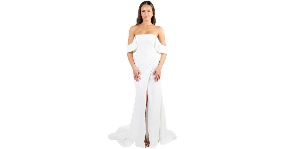 Pia Gladys Perey Corset Off The Shoulder Dress in White | Lyst