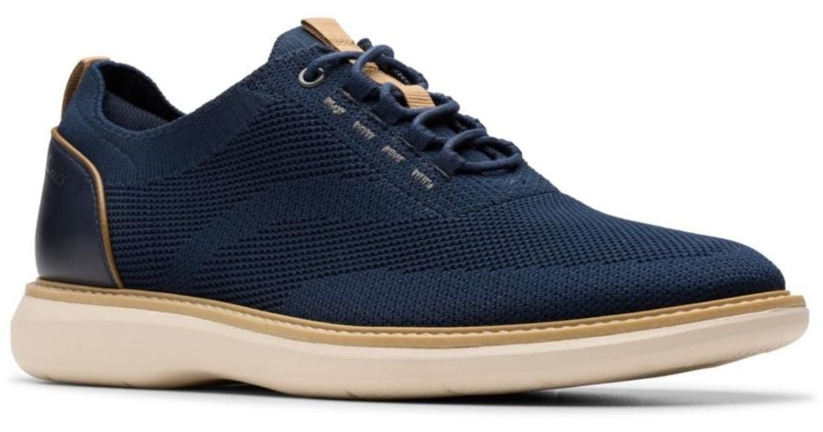 Clarks Collection Brantin Knit Shoes in Blue for Men | Lyst