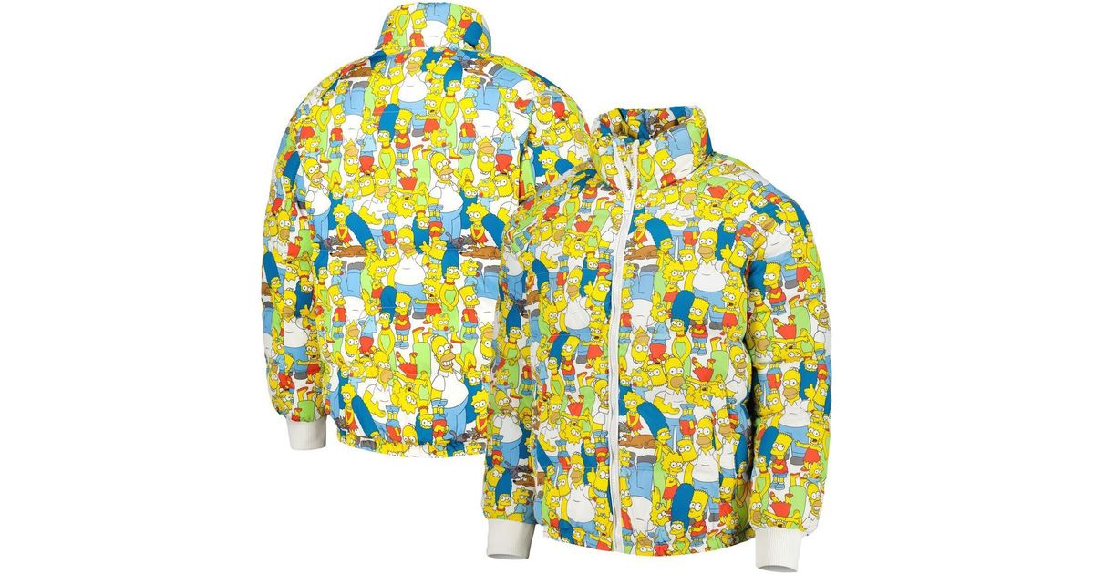 FREEZE MAX The Simpsons Family Raglan Full-zip Puffer Jacket in Yellow ...