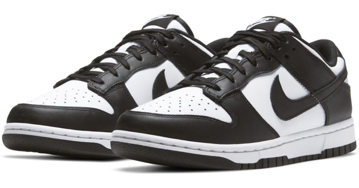 Nike Dunk Low Casual Sneakers From Finish Line in Black | Lyst