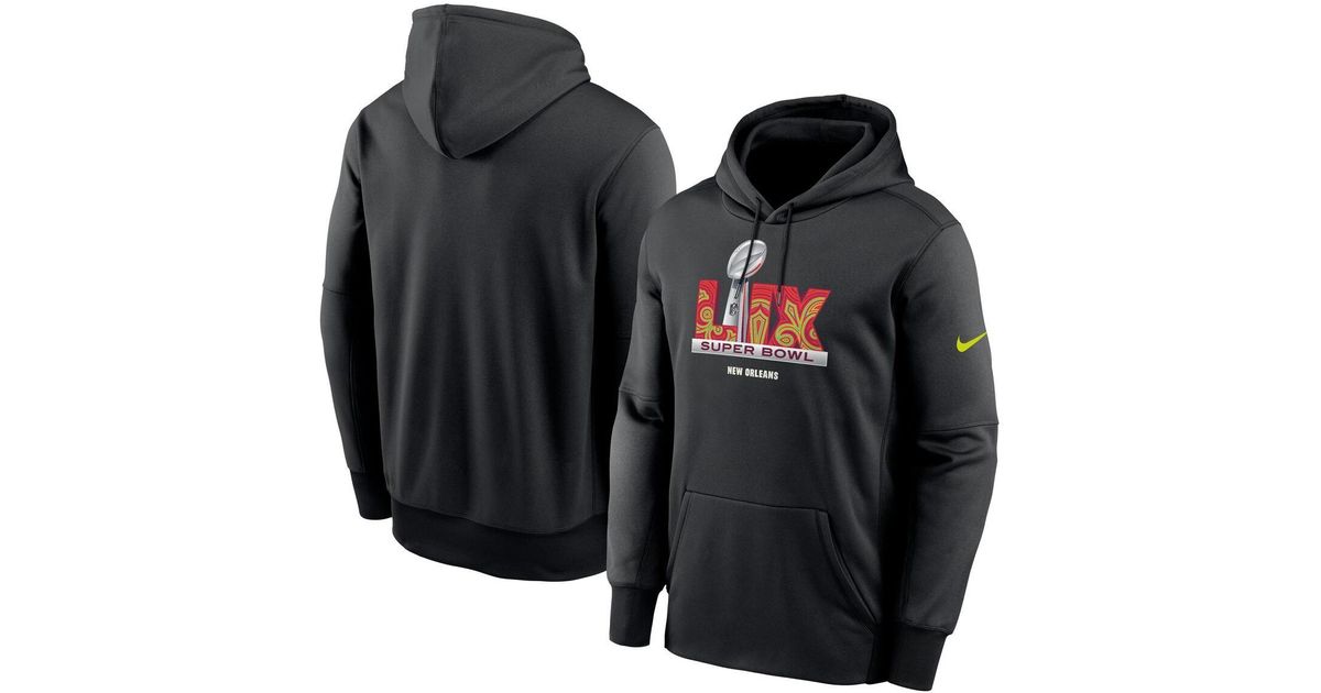 Nike Super Bowl Lix Performance Pullover Hoodie in Black for Men | Lyst
