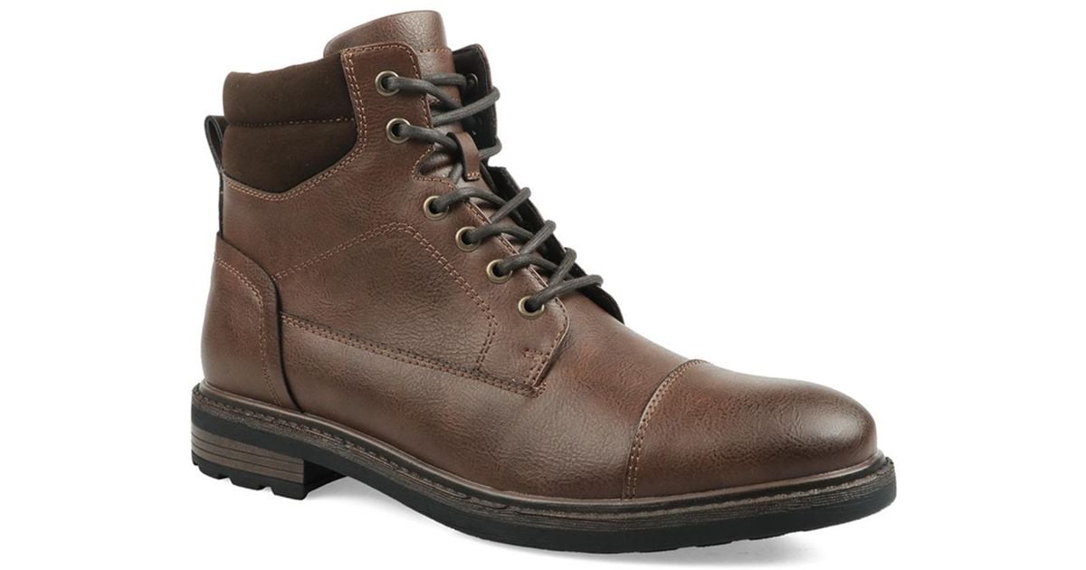 Club Room Gaibe Lace Up Boots in Brown for Men | Lyst