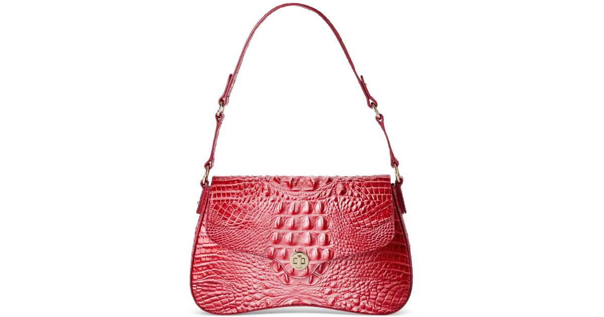 Brahmin Nerida Melbourne Leather Shoulder Bag in Red | Lyst