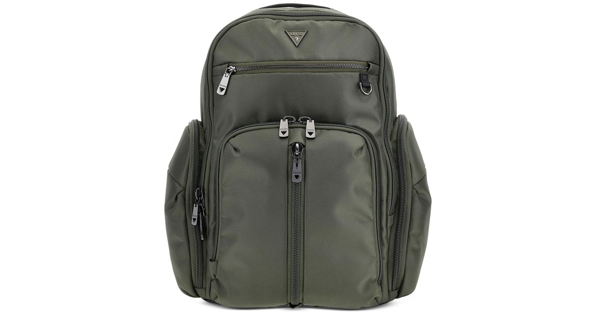 Guess Pocket Logo Backpack in Green for Men | Lyst