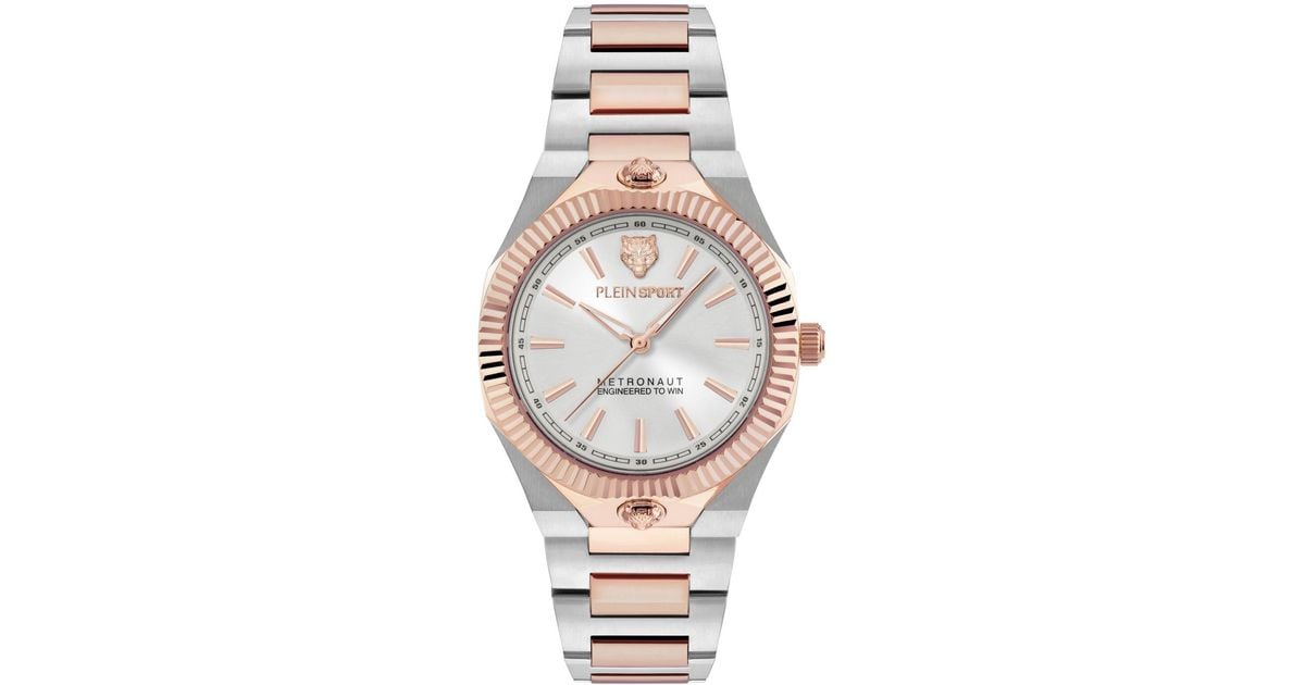 Philipp Plein Metronaut Three Hand Quartz Two-tone Bracelet Watch in ...