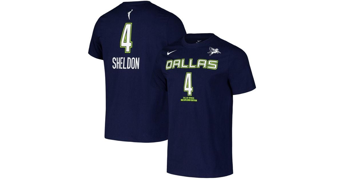 Nike And Jacy Sheldon Dallas Wings 2024 Wnba Draft Name Number T-shirt ...