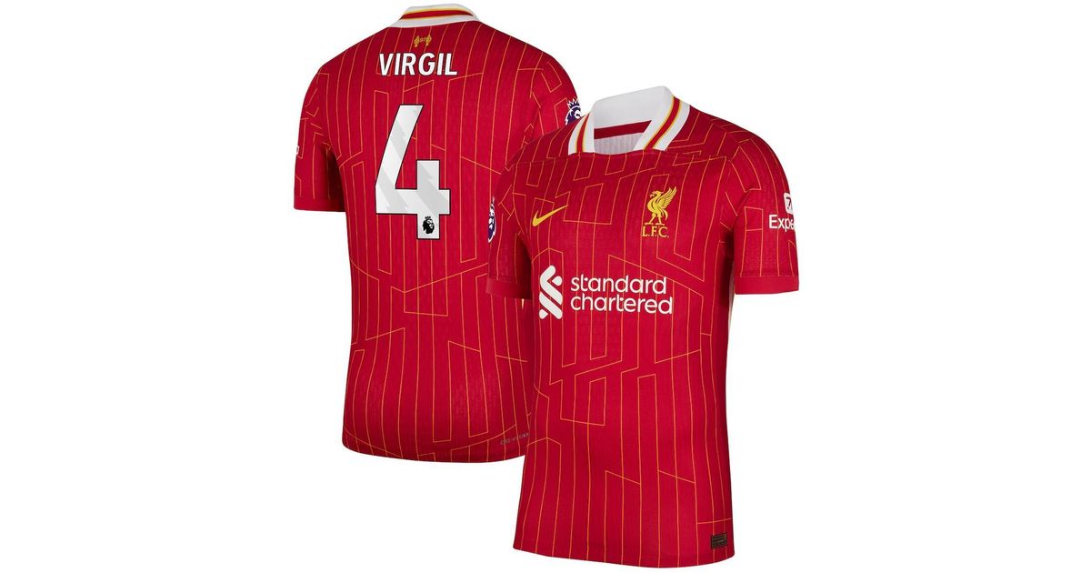 Nike Virgil Van Dijk Liverpool 2024/25 Home Authentic Player Jersey in ...
