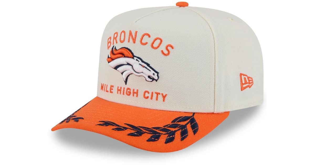 KTZ Cream/orange Denver Broncos 2025 Nfl Draft A-frame 9fifty Snapback ...