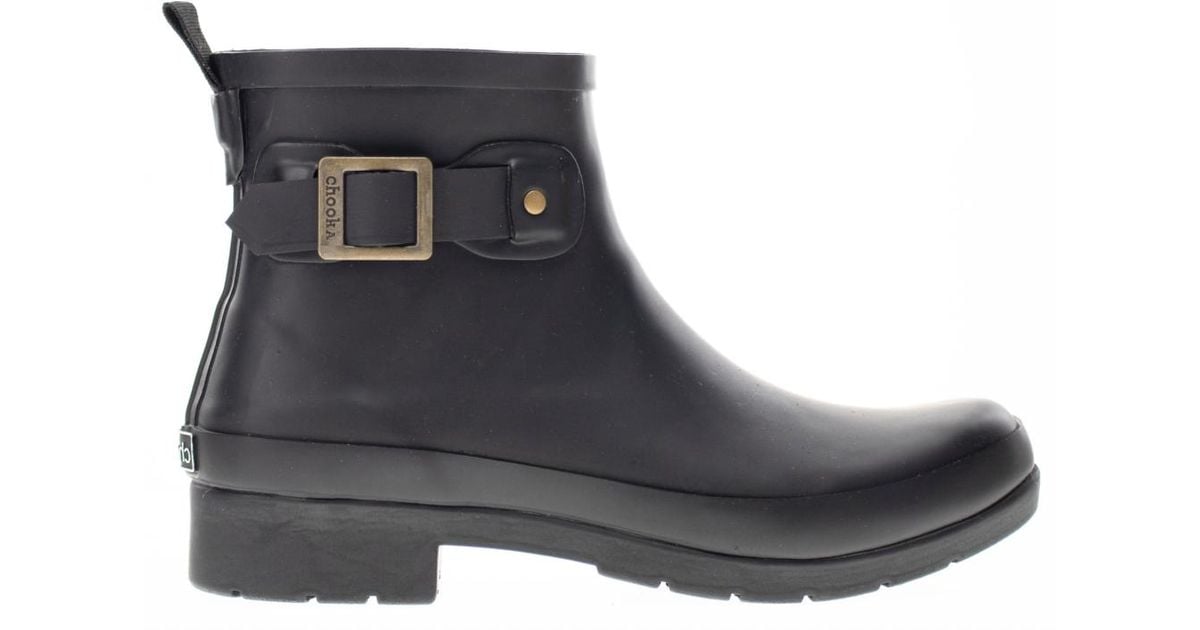 Chooka Eastlake Ankle Rain Boot in Black | Lyst