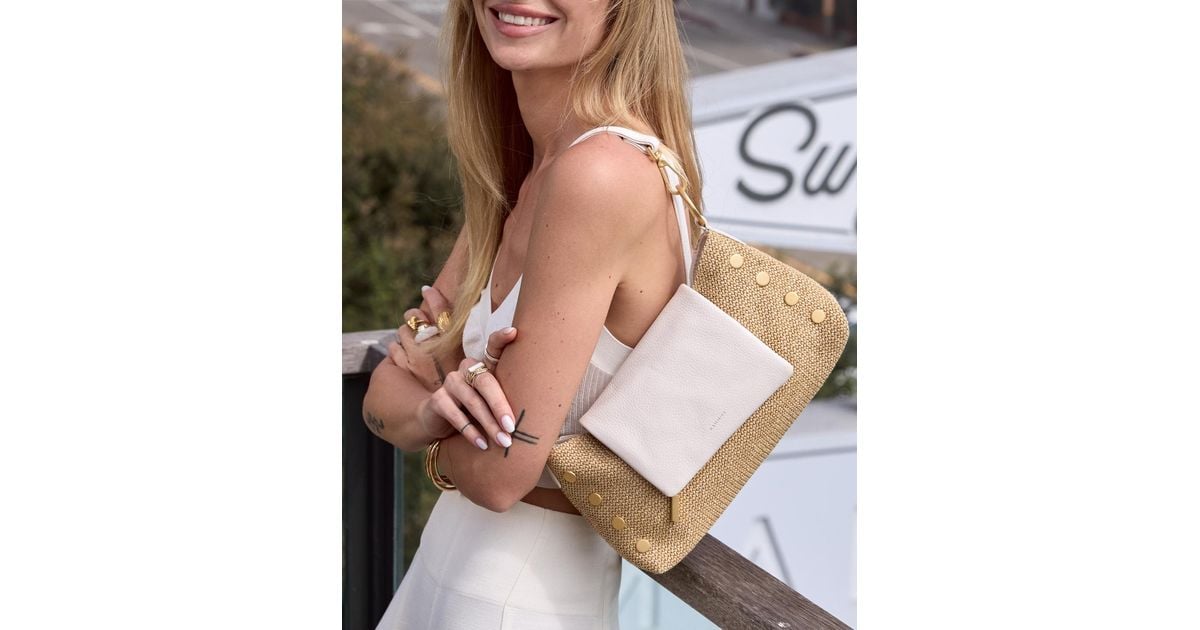 Hammitt Hammit Vip Small High Shine Leather Satchel in White | Lyst