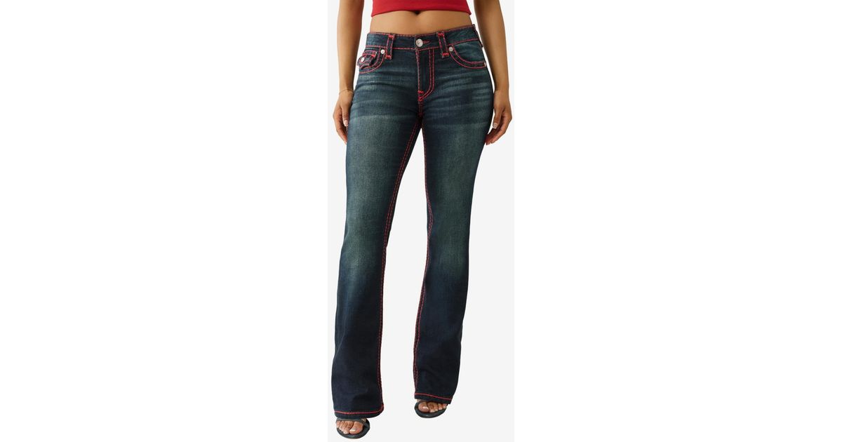 True Religion Becca Super T Rhinestone Bootcut Jeans in Blue | Lyst