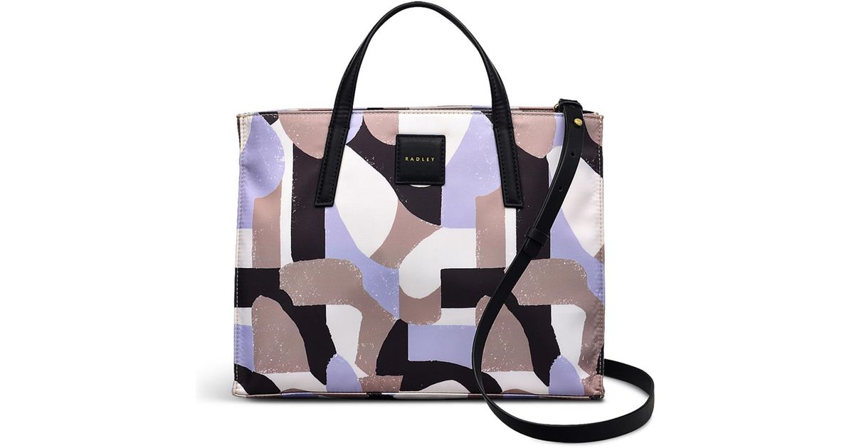 Radley Argyll Street Geo Responsible Medium Open Top Grab Bag in Black ...