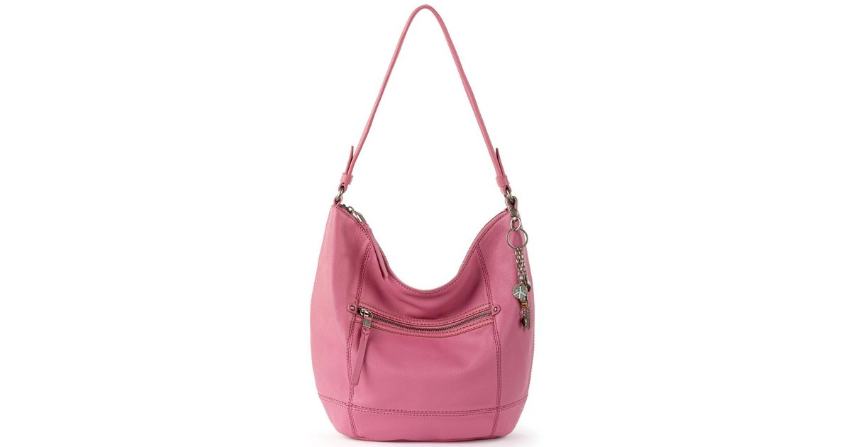 The Sak Sequoia Leather Hobo Bag in Pink | Lyst