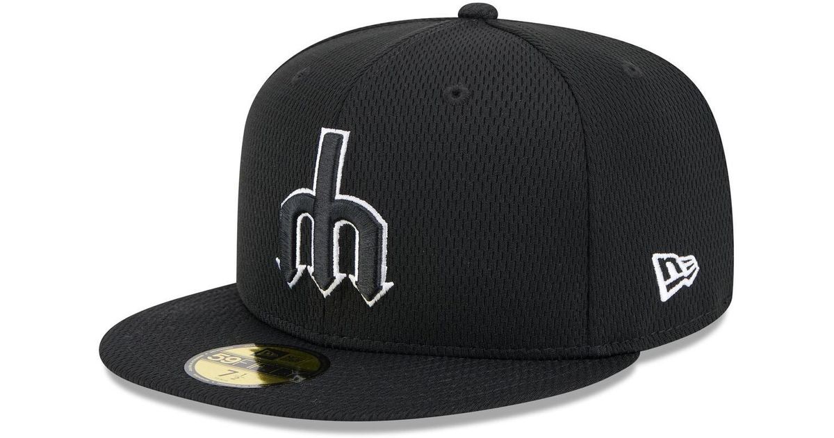 KTZ Seattle Mariners 2025 Mlb Clubhouse 59fifty Fitted Hat in Black for ...