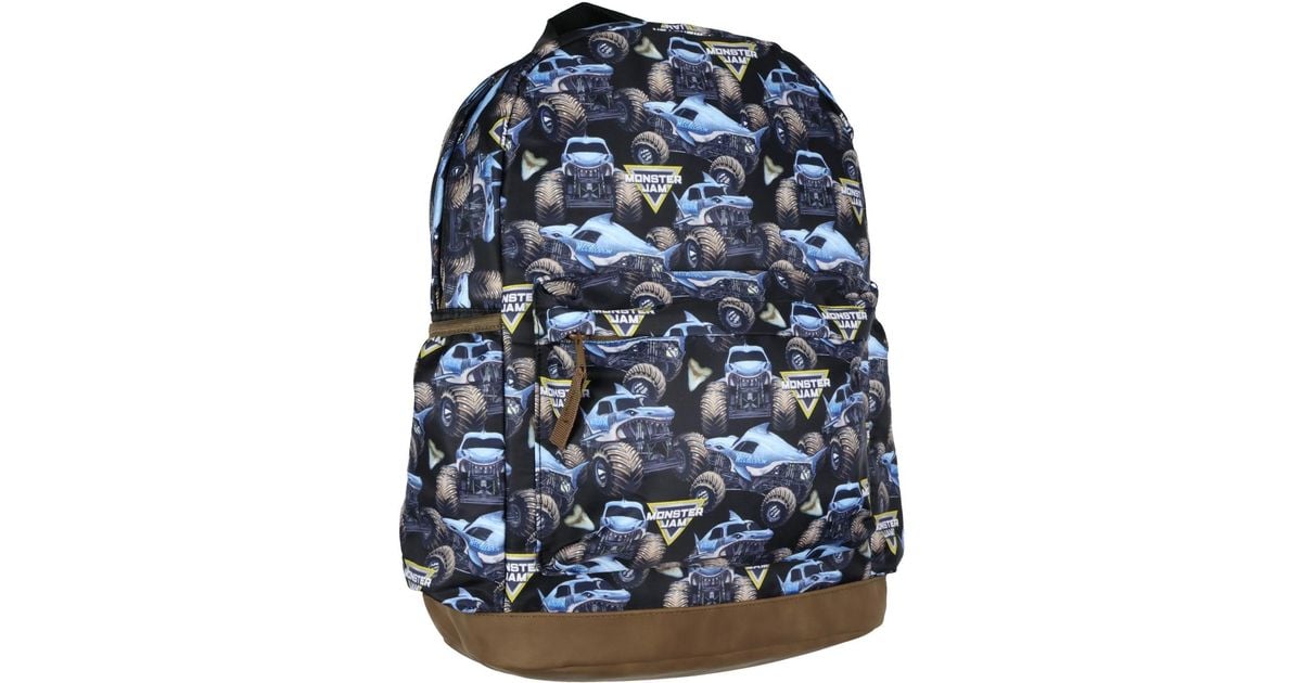 MONSTER JAM Backpack All-over Print Megalodon Truck Design School Book ...