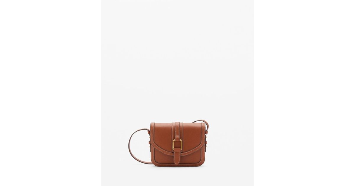 Mango Effect Shoulder Bag in Brown | Lyst