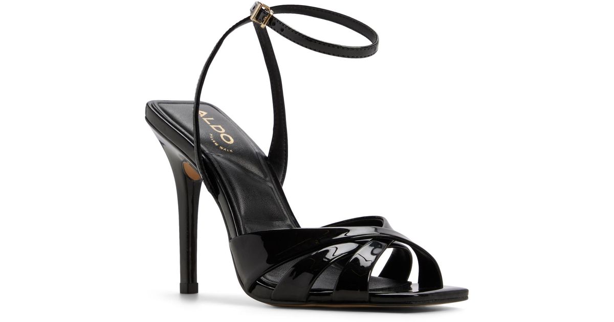 ALDO Meteora Two-piece Square Toe Dress Sandals in Black | Lyst