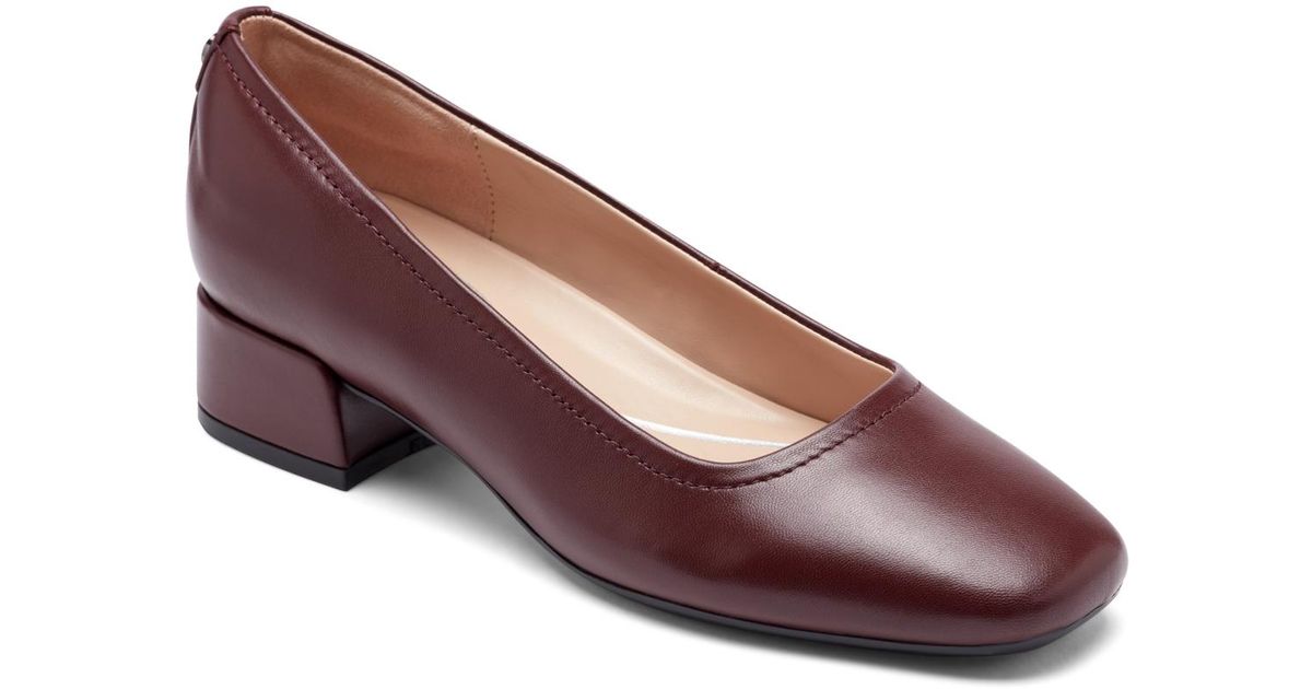 Easy Spirit Jain Eflex Low Block Heel Pumps in Brown | Lyst