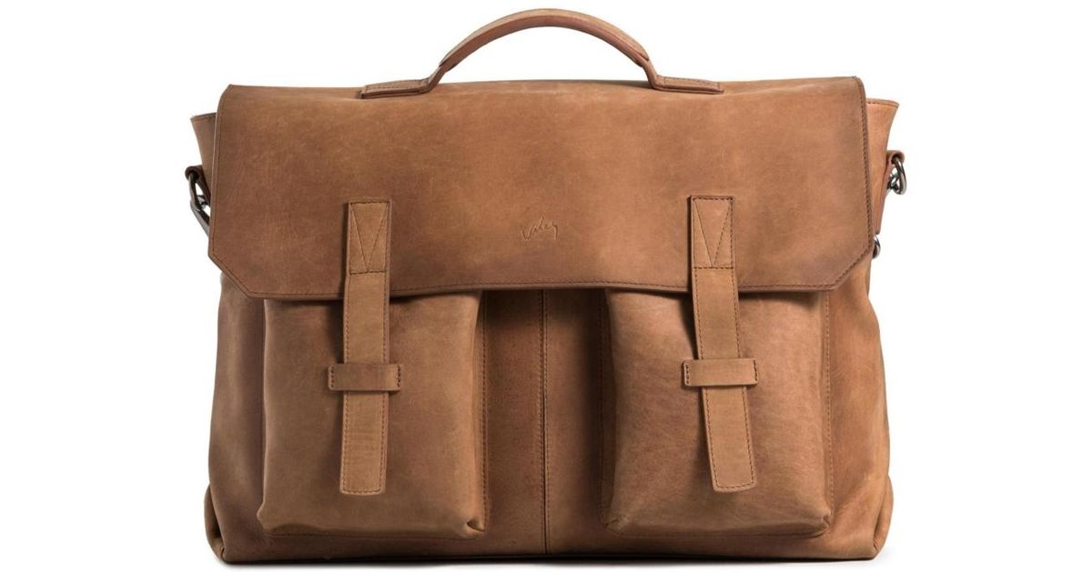 Velez Top Grain Leather Messenger Bag in Brown | Lyst