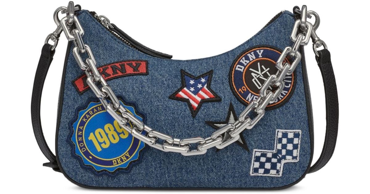 DKNY 1989 Capsule Demi Small Denim Crossbody in Blue | Lyst