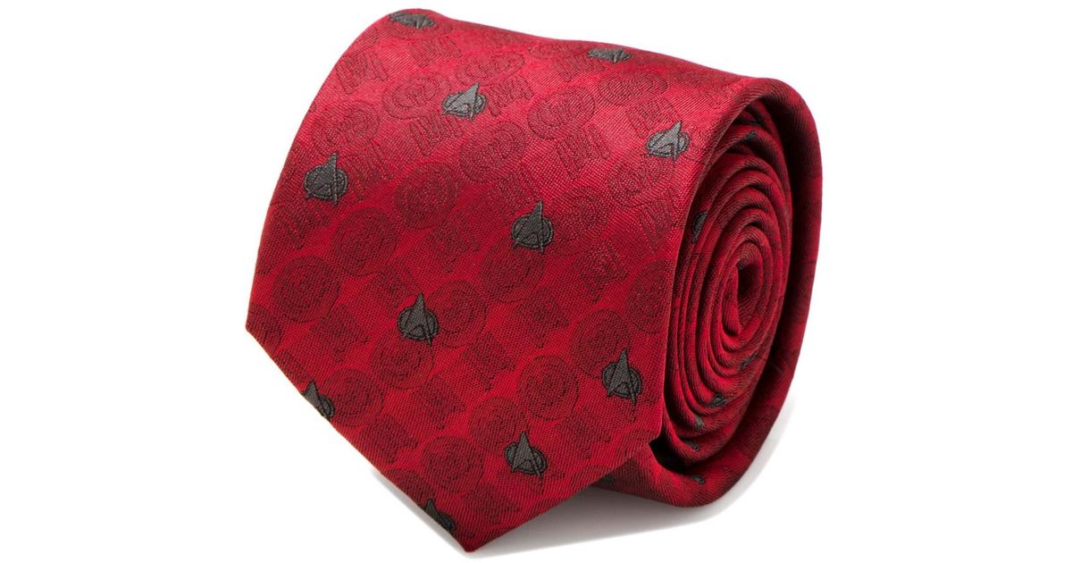 Star Trek The Next Generation Delta Shield Tie in Red for Men | Lyst