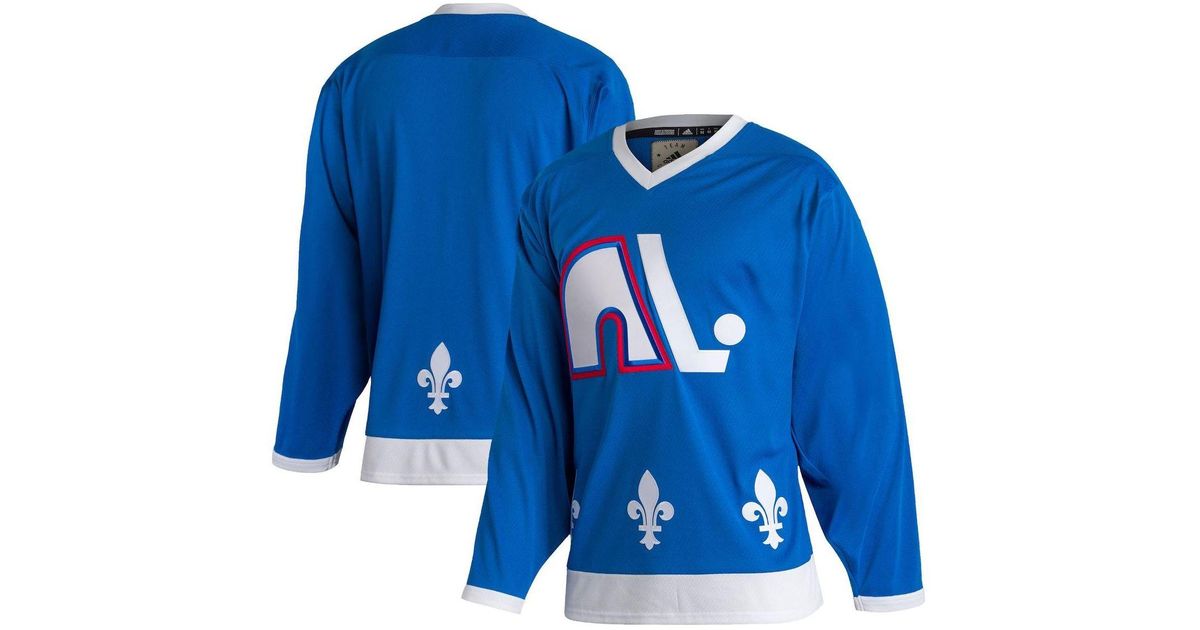 adidas Synthetic Blue Quebec Nordiques Team Classics Authentic Blank ... adidas Synthetic Blue Quebec Nordiques Team Classics Authentic Blank ...