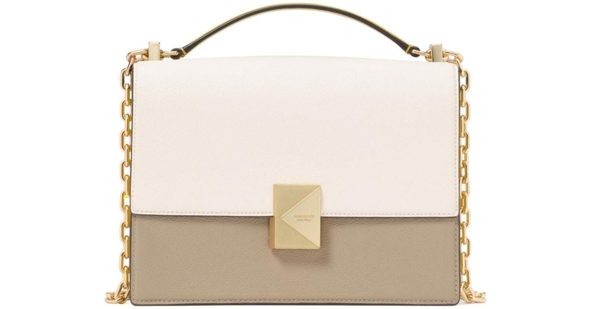 Kate Spade Deco Chain Strap Shoulder Bag in Natural | Lyst