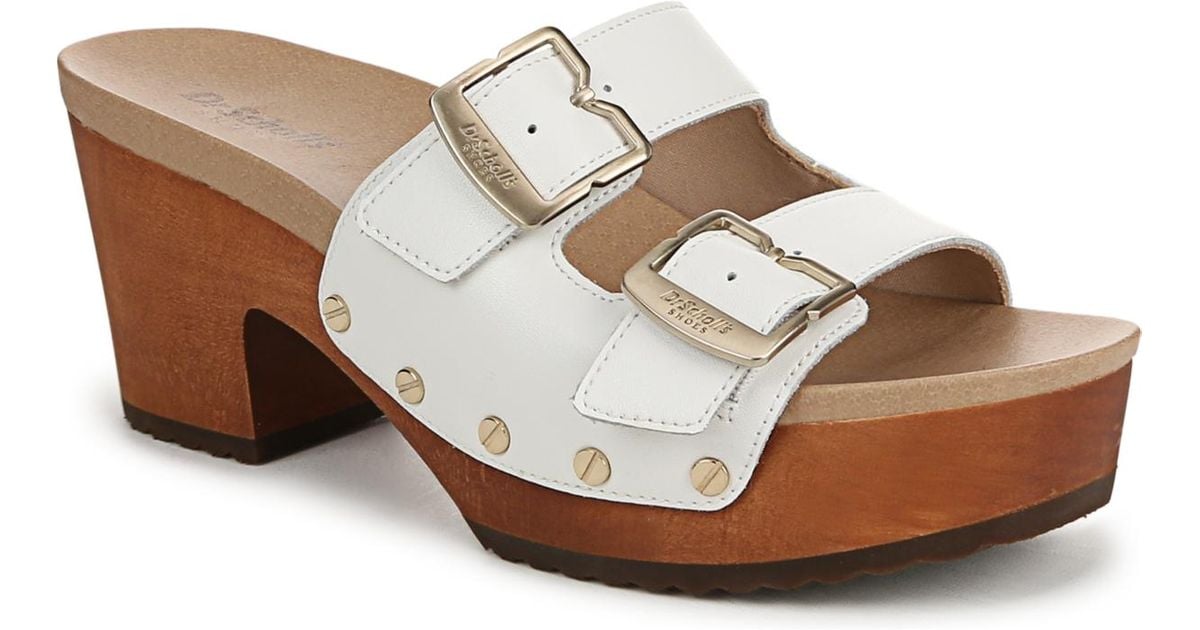 Dr. Scholls Original Vibe Slide Platform Sandals in White | Lyst