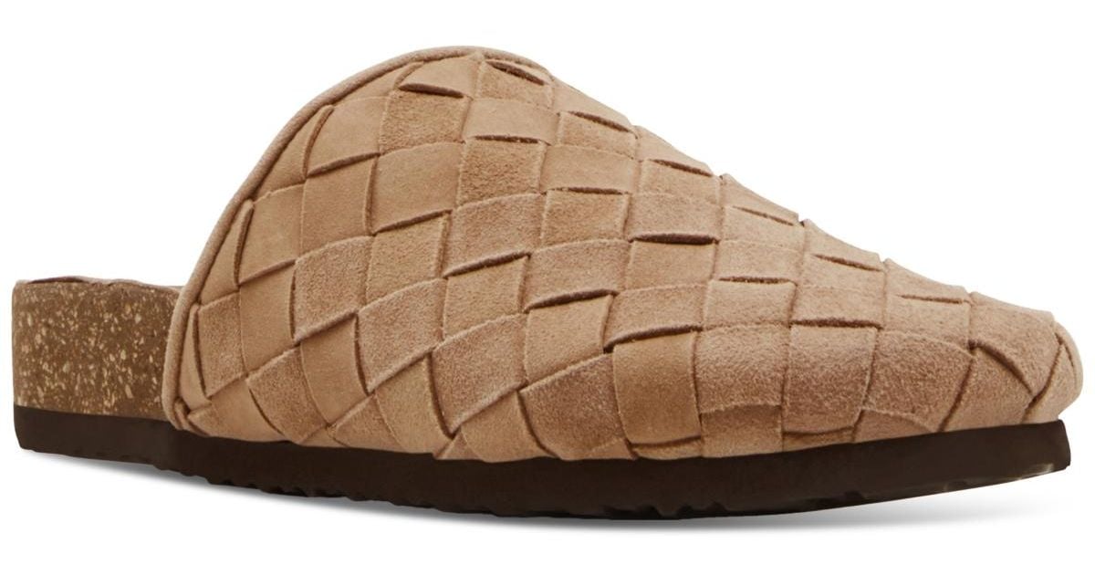 Steve Madden Cecily Woven Mules in Brown | Lyst