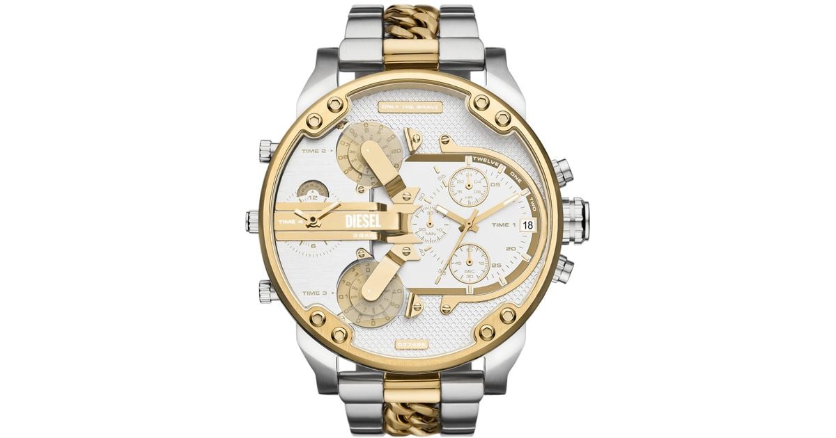 DIESEL Mr. Daddy 2.0 Chronograph Stainless Steel Watch 57mm in Metallic ...