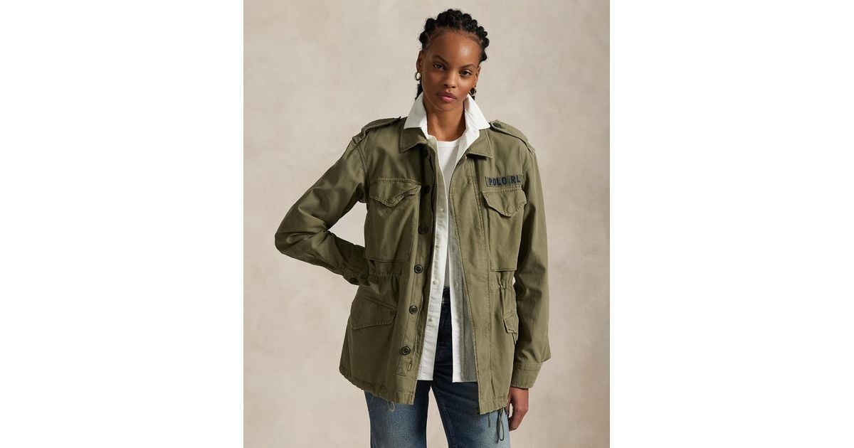 Polo Ralph Lauren Cotton Twill Field Jacket in Green | Lyst