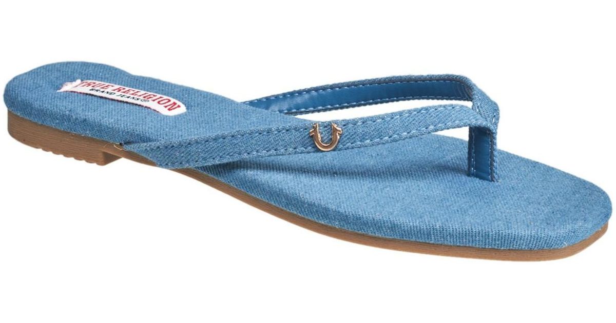 True Religion 's Minimalist Flip Flop Sandals – Sleek Style With Gold ...
