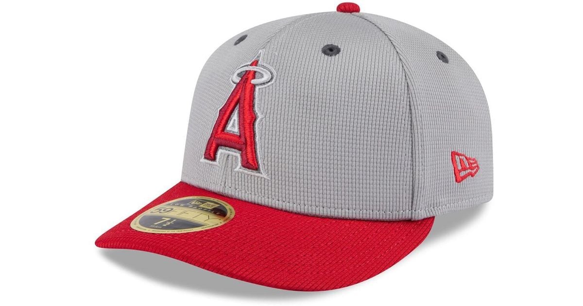 KTZ Gray/red Los Angeles Angels 2025 Batting Practice Low Profile ...