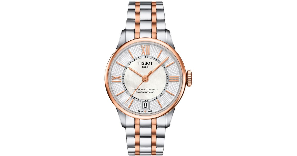Tissot Swiss Automatic Chemin Des Tourelles Powermatic 80 Two-tone ...