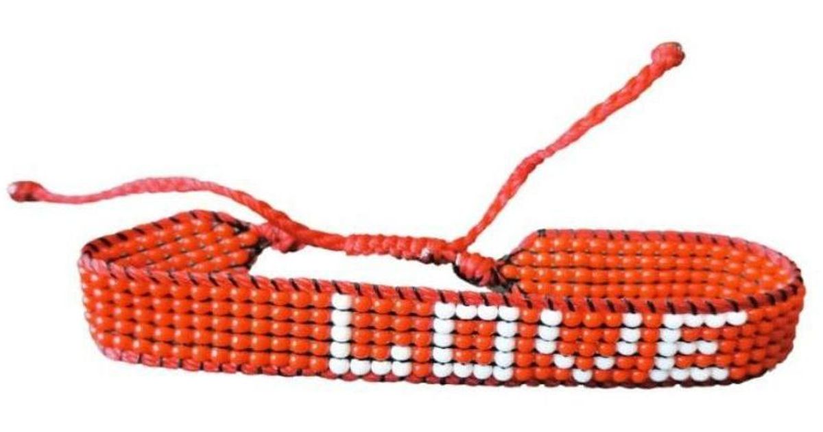 Sawa Sawa Radiant Love Hand Beaded Friendship Bracelet in Red | Lyst