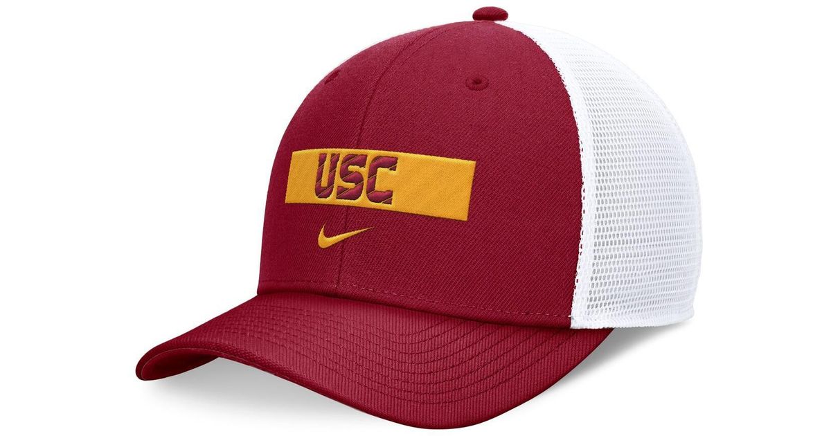 Nike Cardinal/white Usc Trojans 2024 Sideline Trucker Adjustable Hat in ...