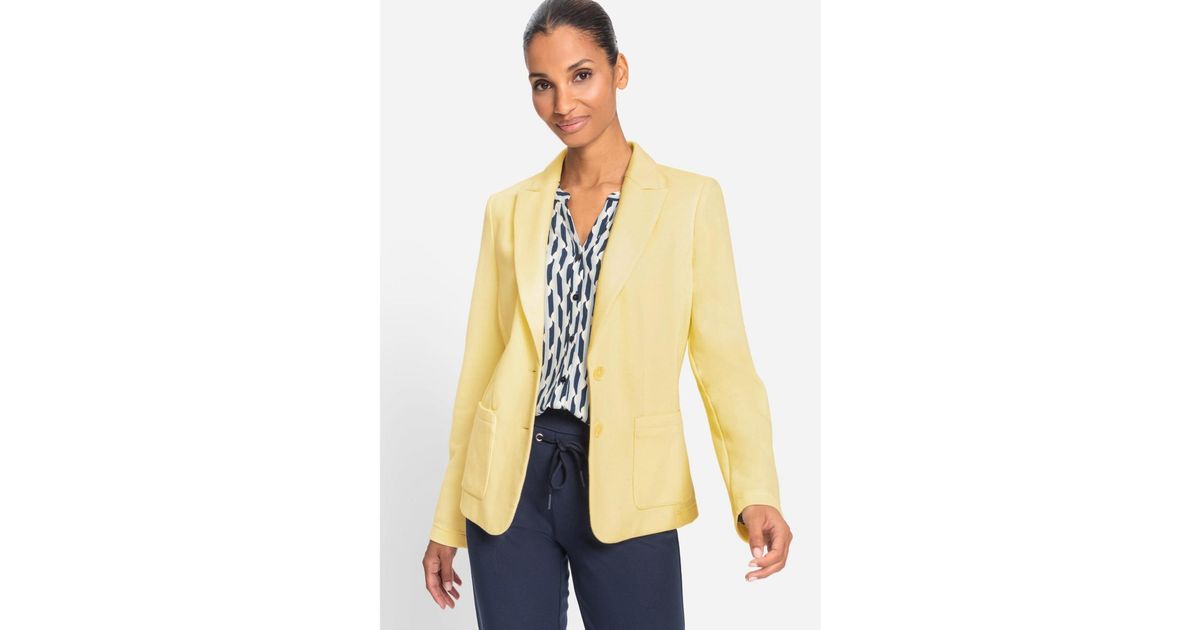 Olsen Pique Blazer in Natural | Lyst